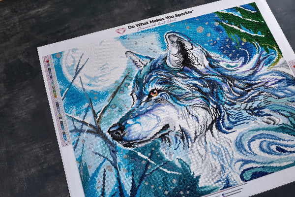 Blue Winter Wolf – Diamond Art Club