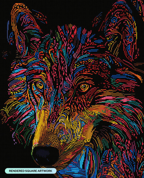 Wolf Art Abstract