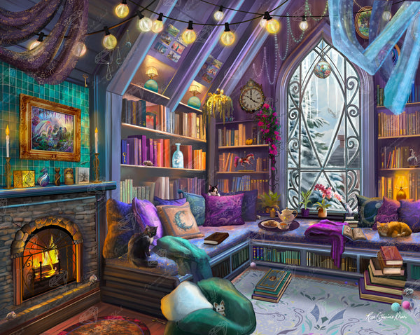 Cozy Winter Book Nook – Diamond Art Club