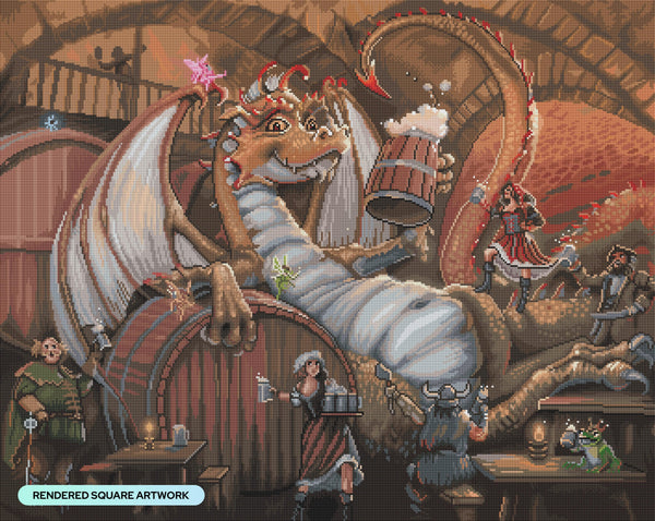 Dragon with the Flagon – Diamond Art Club