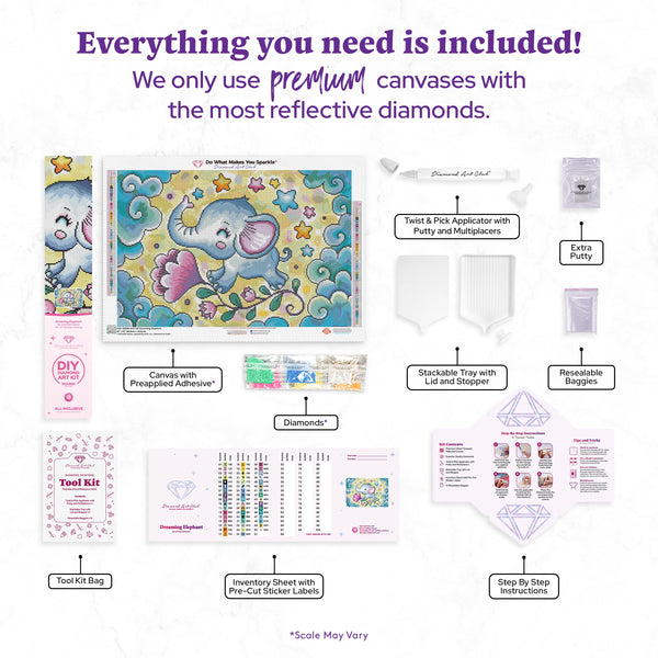 Dreaming Elephant – Diamond Art Club