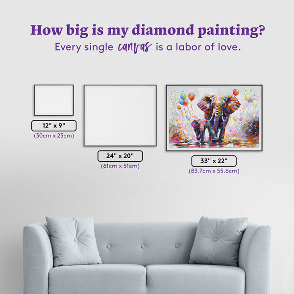 Elephants Colorful Celebration – Diamond Art Club