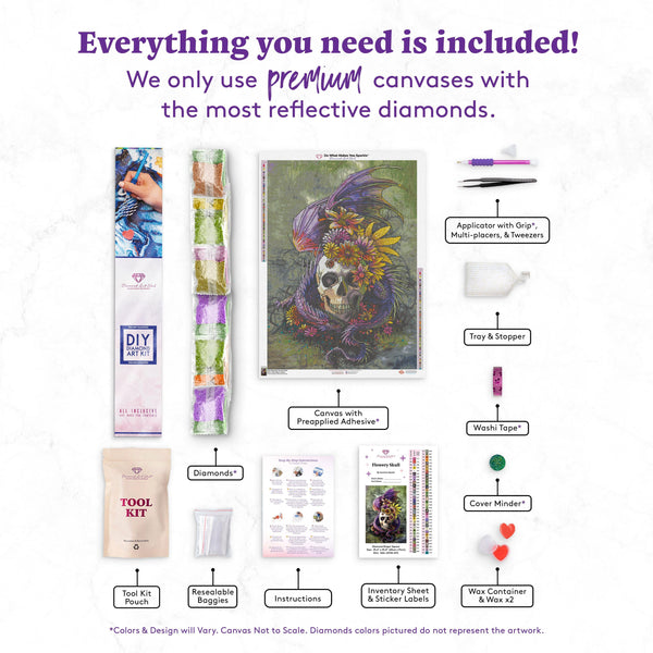 Flowery Skull – Diamond Art Club