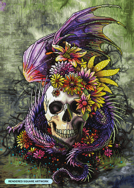 Flowery Skull – Diamond Art Club