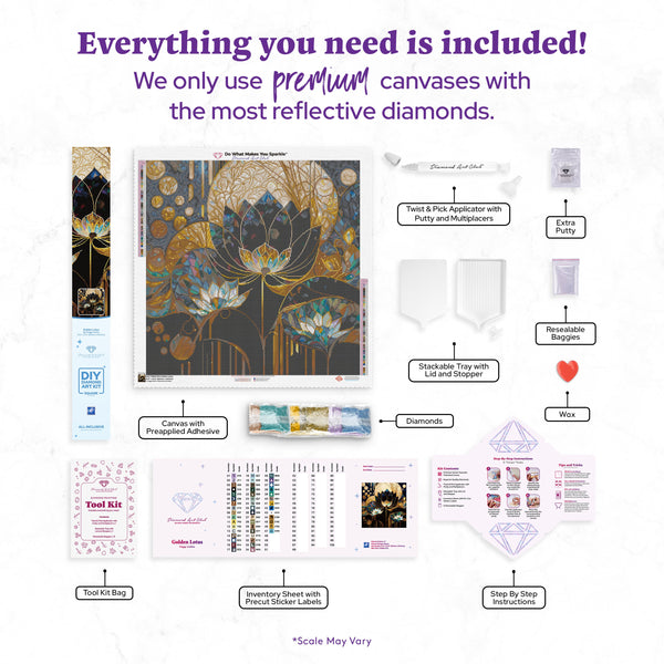 Golden Lotus – Diamond Art Club