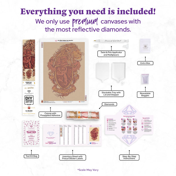 Gryffindor Crest - Tomes & Scrolls Diamond Painting | Diamond Art Club®