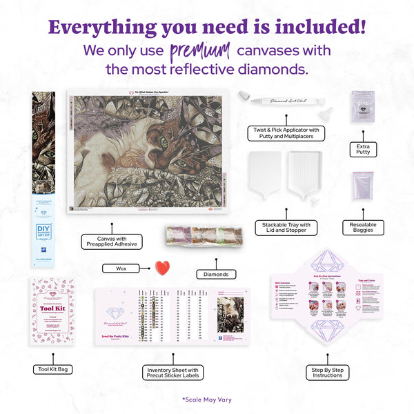 Jewel the Pretty Kitty – Diamond Art Club