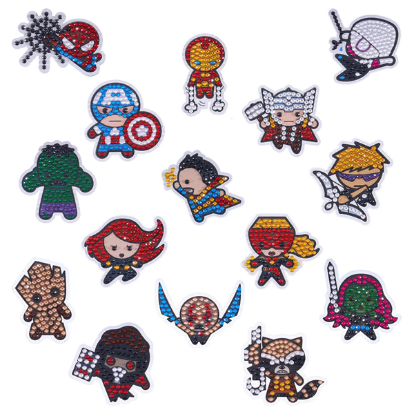 Marvel™ Superheroes Diamond Painting Stickers (Set of 15) – Diamond Art ...