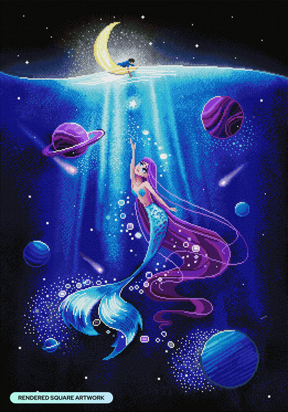 Mermaid in a Cosmic Sea – Diamond Art Club