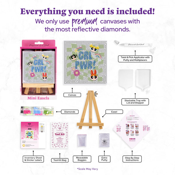 Mini Easels - GRL PWR! (Powerpuff Girls™) – Diamond Art Club
