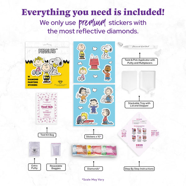 Peanuts™ Diamond Painting Stickers (Set of 10) – Diamond Art Club