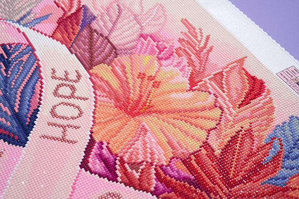 Pink Ribbon Floral – Diamond Art Club