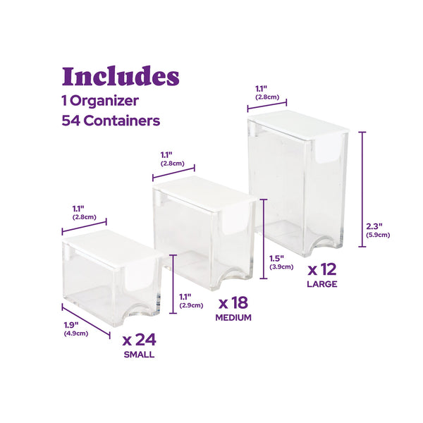 Premium 54-Container Diamond Storage Organizer – Diamond Art Club