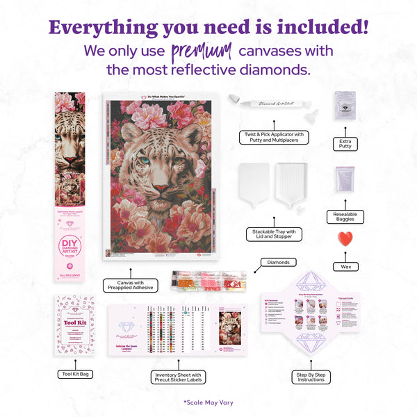 Sabrina the Snow Leopard – Diamond Art Club