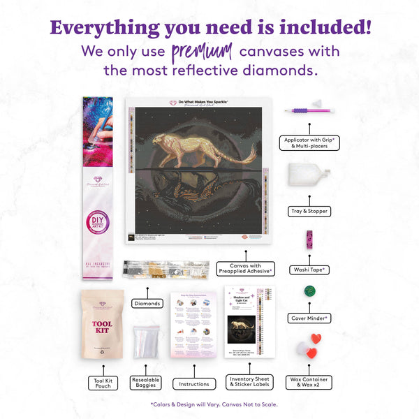 Shadow and Light Cat – Diamond Art Club