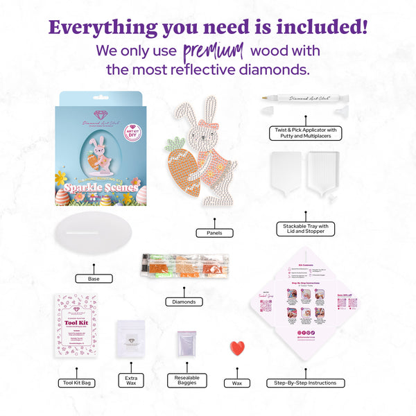 Sparkle Scenes - Spring Bunny – Diamond Art Club