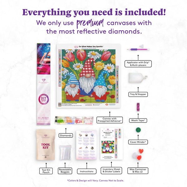 Spring Garden Gnomes – Diamond Art Club