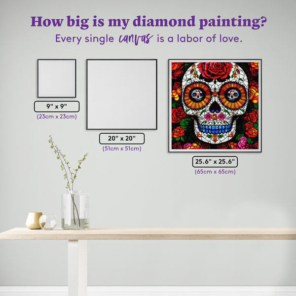 Stained Glass Sugar Skull – Diamond Art Club