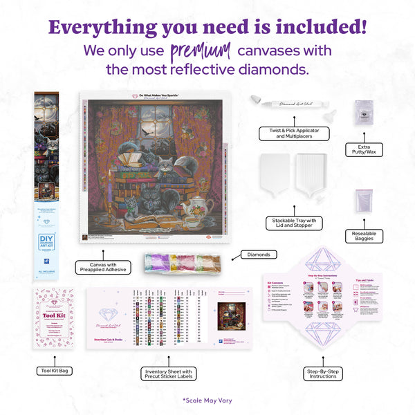 Storytime Cats & Books – Diamond Art Club