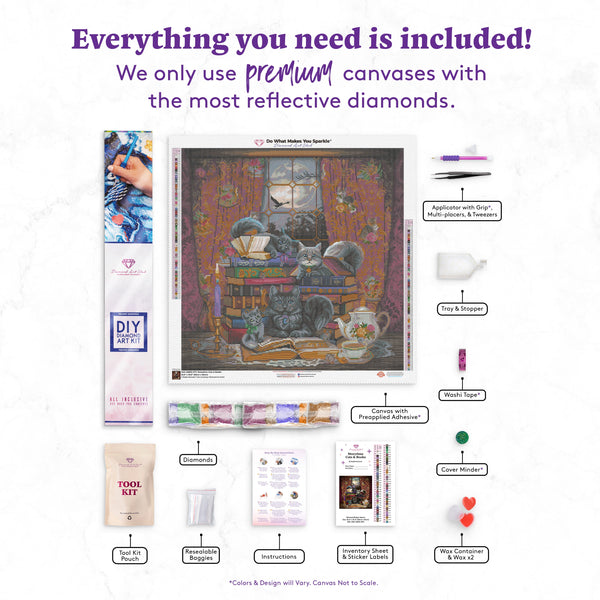 Storytime Cats & Books – Diamond Art Club
