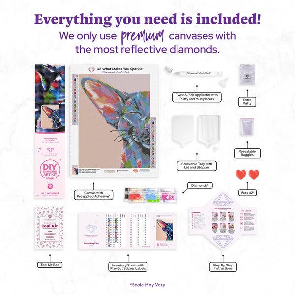 Sunbathing Kitty – Diamond Art Club