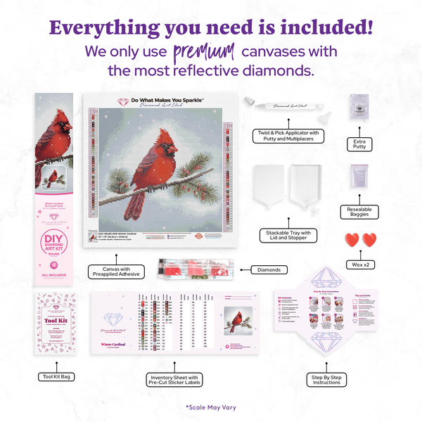 Winter Cardinal – Diamond Art Club