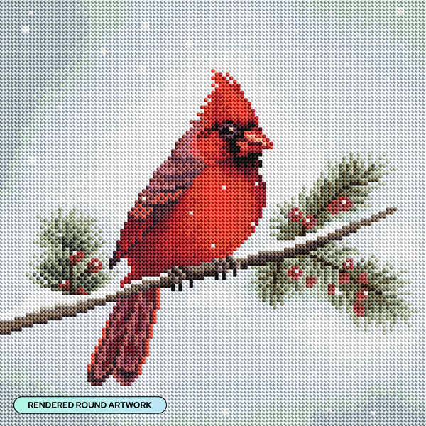 Winter Cardinal – Diamond Art Club