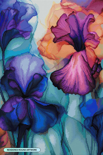 Wispy Irises – Diamond Art Club