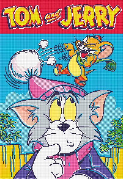 Tom and Jerry Boxing Beanie Diamond Painting | Diamond Art Club®