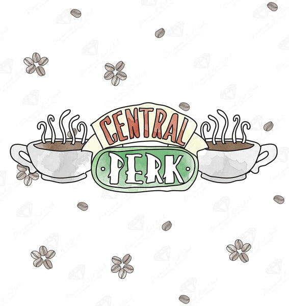 Central Perk™ - White & Coffee Diamond Painting | Diamond Art Club™