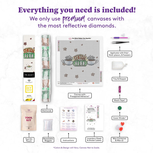 Central Perk™ - White & Coffee Diamond Painting | Diamond Art Club™
