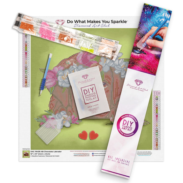 Chocolate Labrador – Diamond Art Club