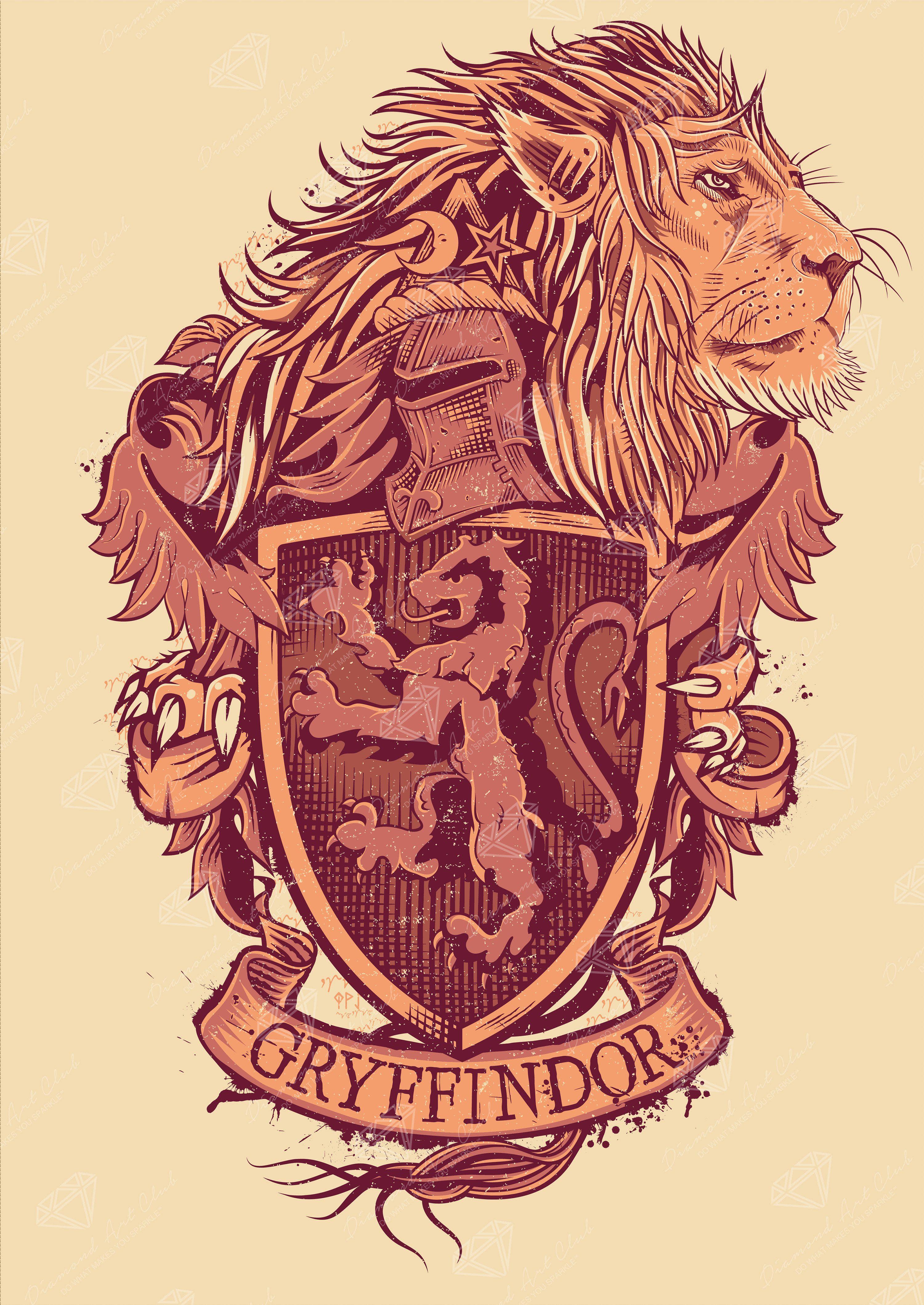 Gryffindor Drawing Harry Potter Gryffindor Art Print 30x40cm | Posters