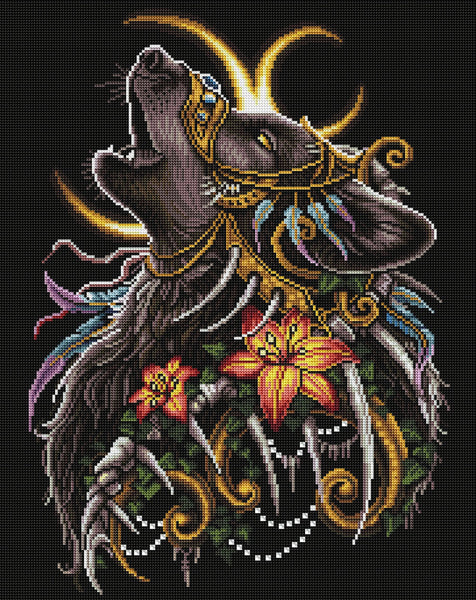 Native American Howling Wolf Drawings