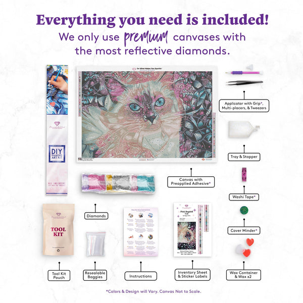 Pink Ragdoll Cat – Diamond Art Club