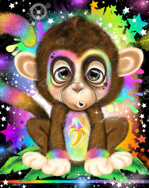 Rainbow Lil Monkey – Diamond Art Club