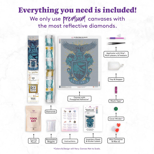 Ravenclaw Crest - Tomes & Scrolls Diamond Painting | Diamond Art Club®