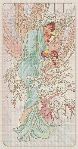 Alphonse Mucha Seasons Winter