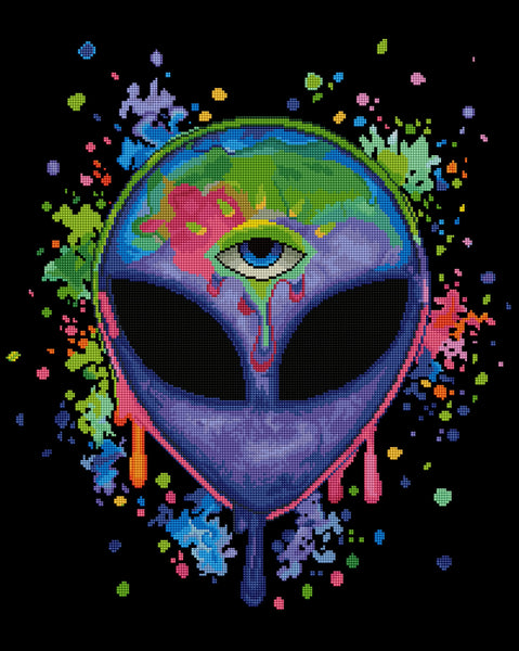 Splatter Alien – Diamond Art Club