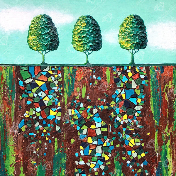 Tiny Green Treescape – Diamond Art Club