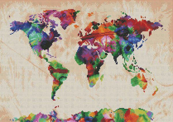 World Map – Diamond Art Club
