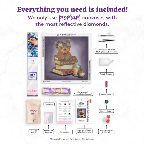 Yorkie & Magic Books – Diamond Art Club